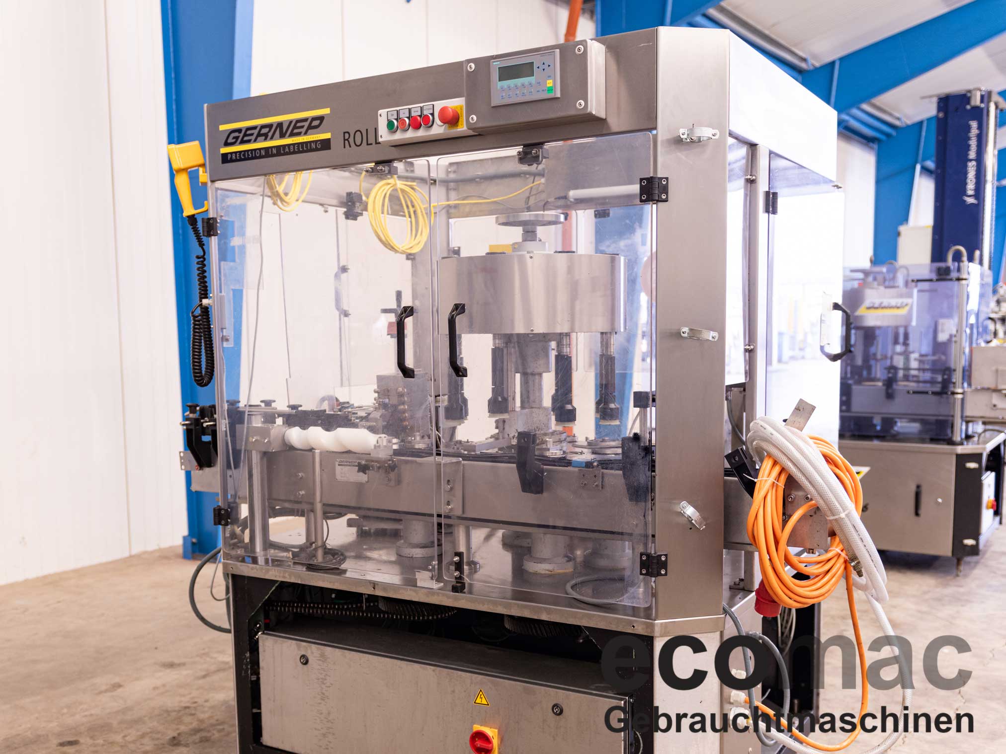 ecomac Krones Gernep labelling machine Rollina wrap around label hot ...